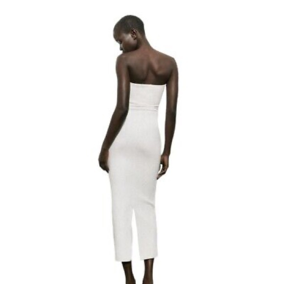 Zara | Dresses | Zara White Cut Out Midi Dress | Poshmark
